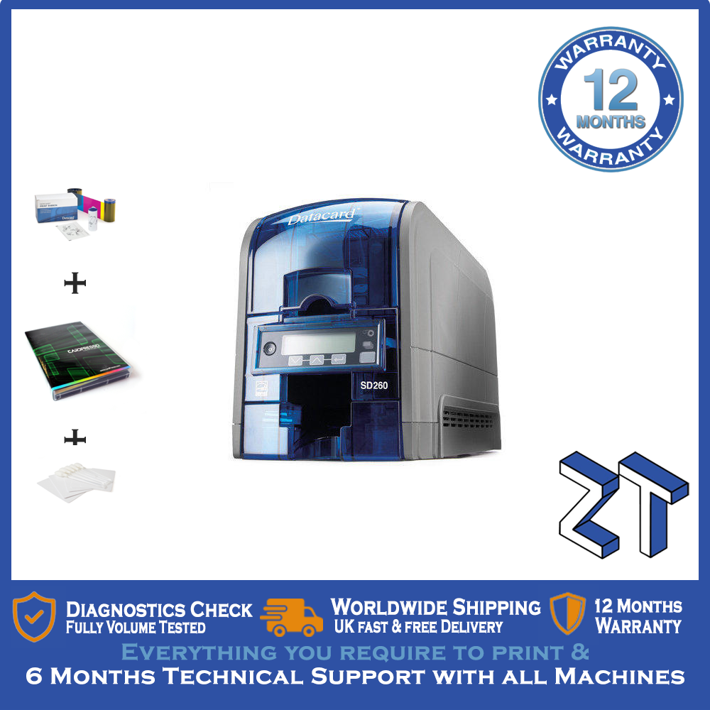 Datacard SD260 ID Card Printer (Single-Sided) with Starter Pack & Tech
